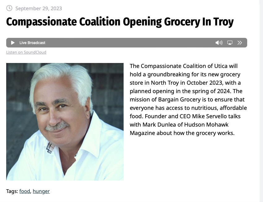 Mike Servello Interviewed by Hudson Mohawk Magazine Mark Dunlea About ...