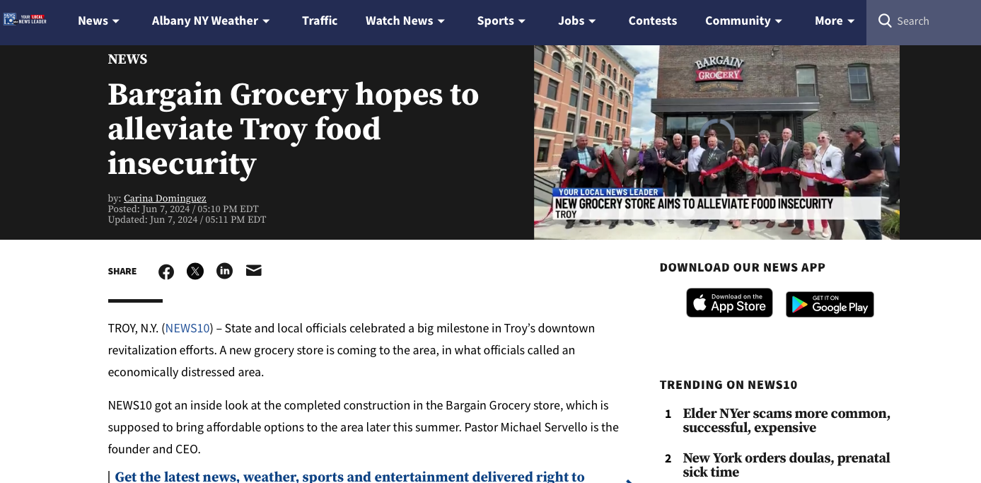 News10 ABC Albany Covers Our Construction Ribbon Cutting For Troy ...